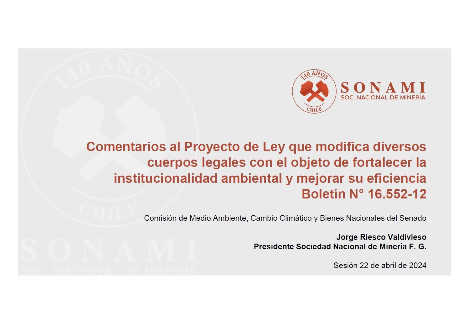 SONAMI :: Sociedad Nacional de Minería - Chile